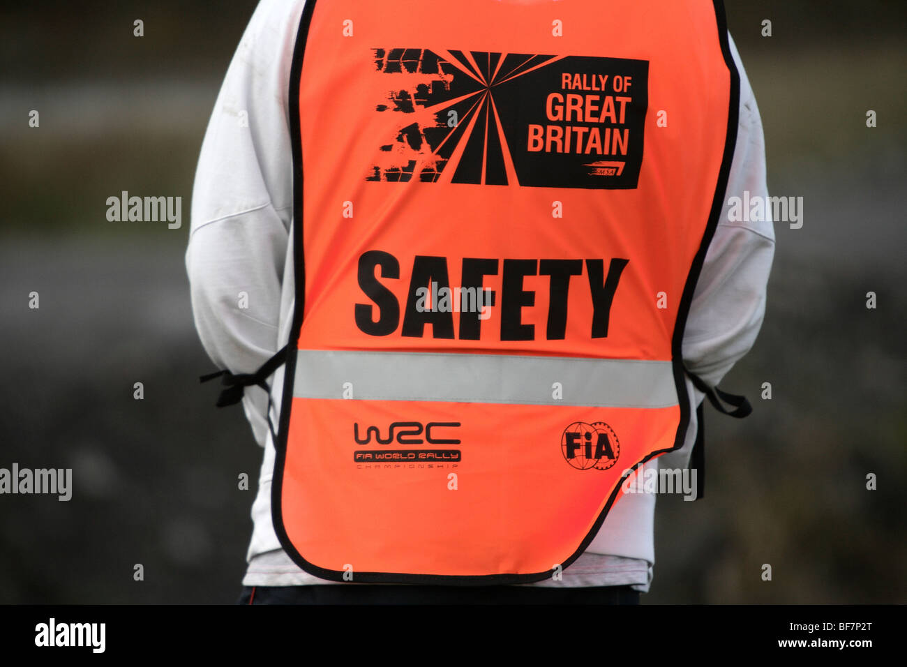 Safety Marshall, WRC GB Rally, Wales, UK Stock Photo - Alamy