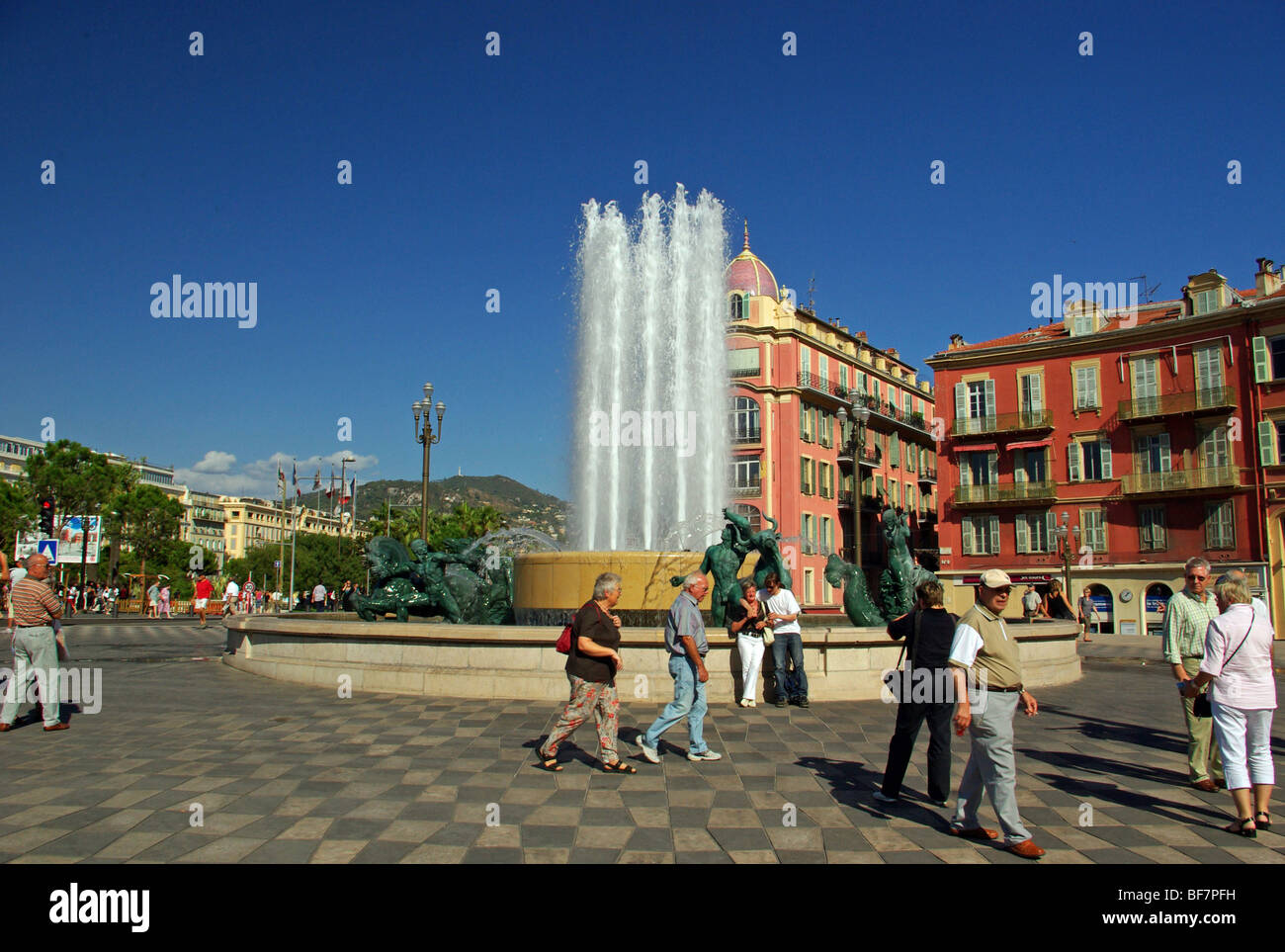 Nice (06) : the "place Massena" square Stock Photo - Alamy