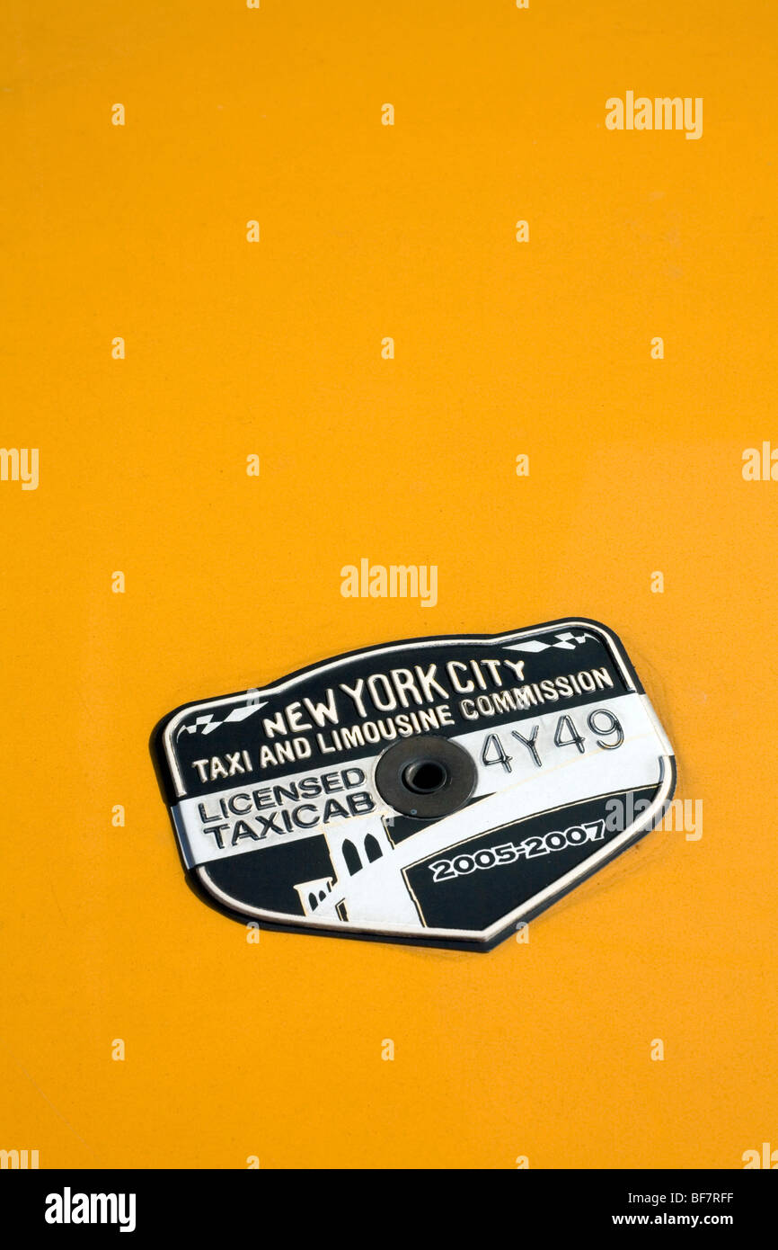 United States, New York : taxi driver's permit Stock Photo - Alamy