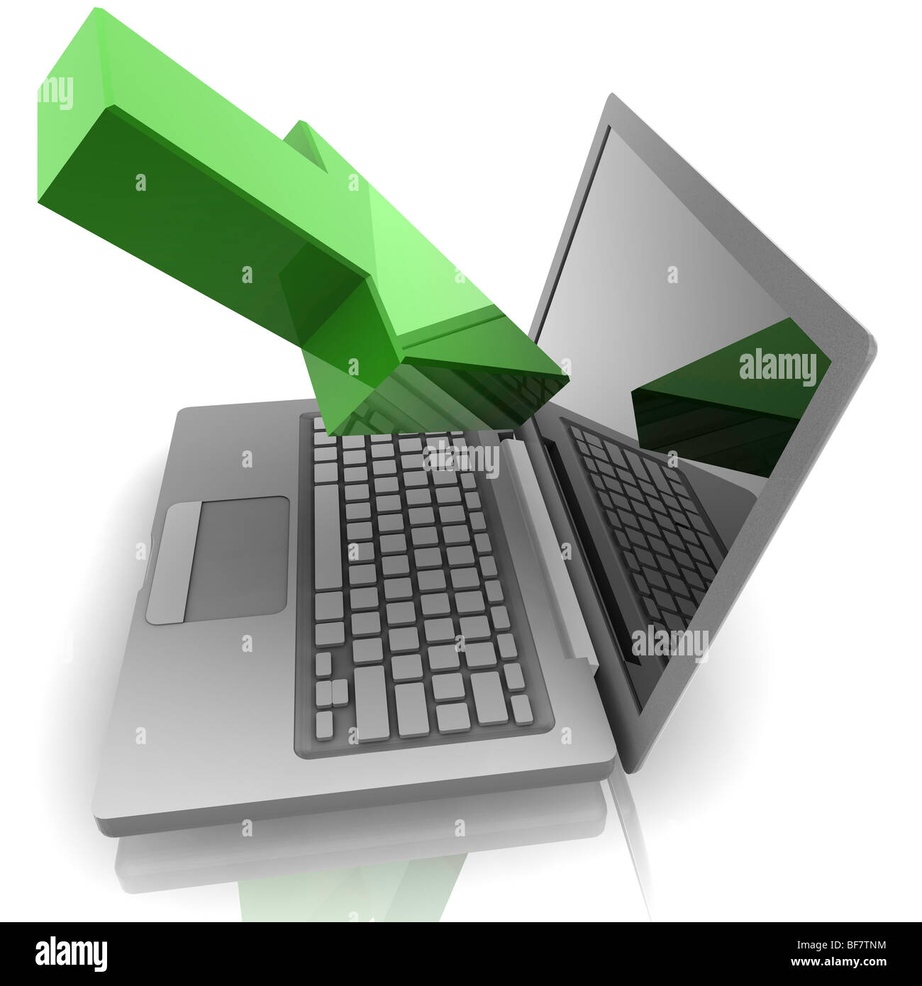 Computer online web navigation with pointing arrow and notebook Stock ...