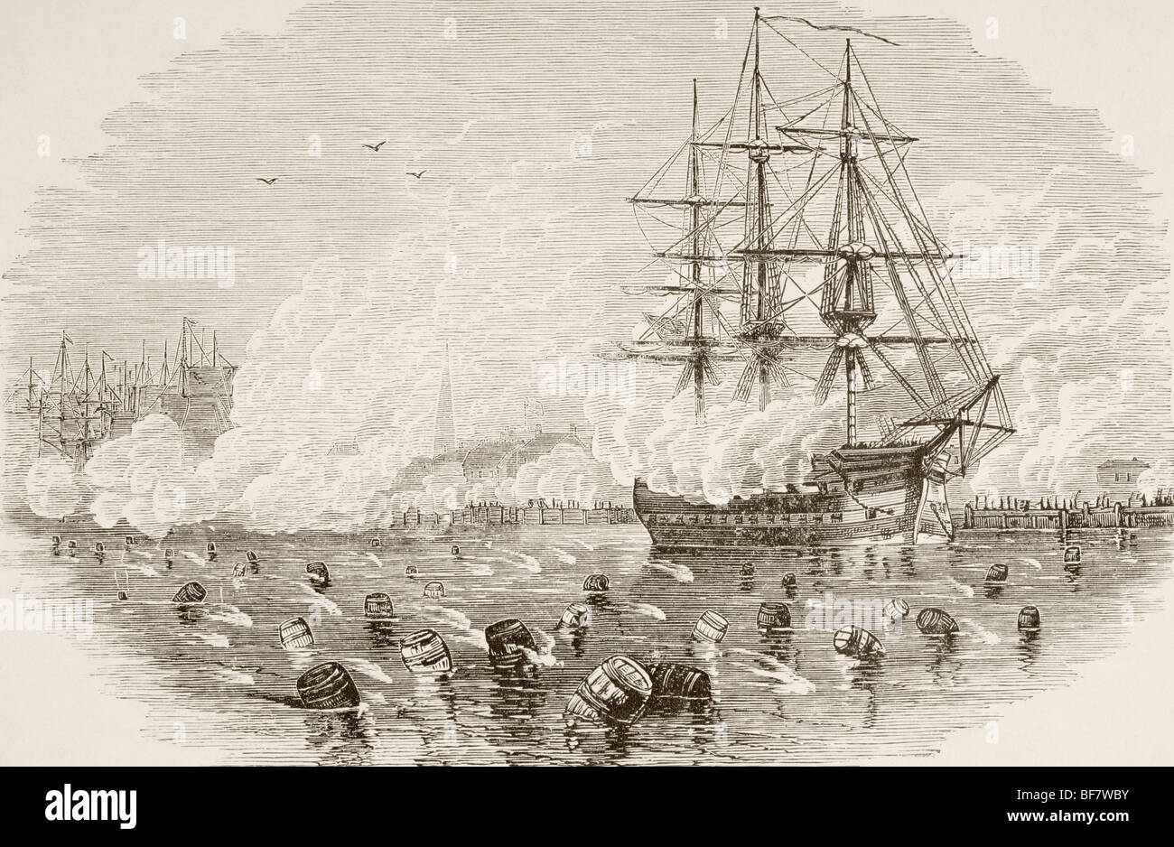 The Battle of the Kegs, January 6, 1778, an incident in Philadelphia ...