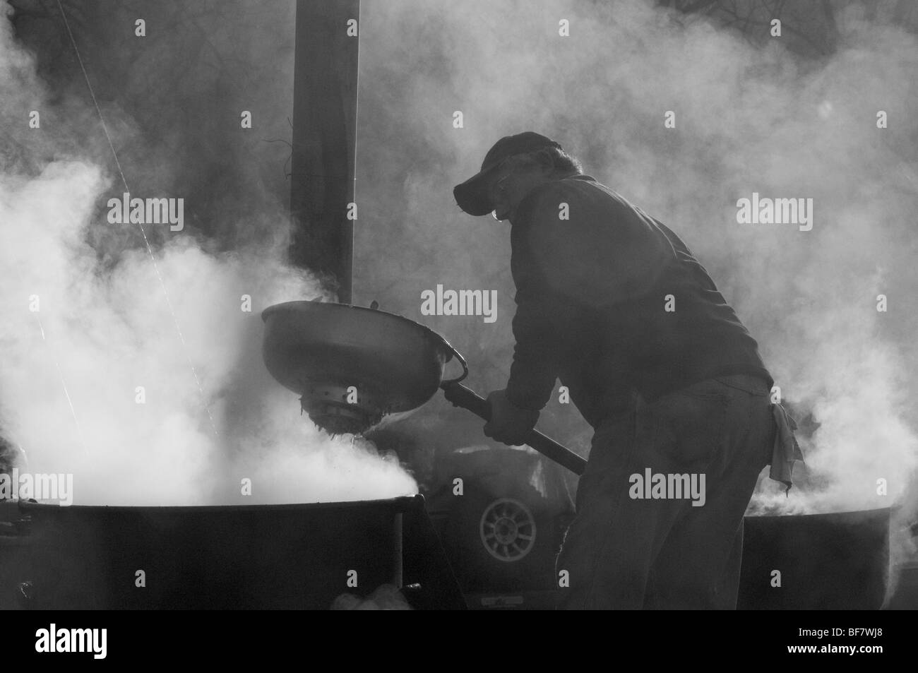 Backyard family hog butchering on farm Stock Photo - Alamy