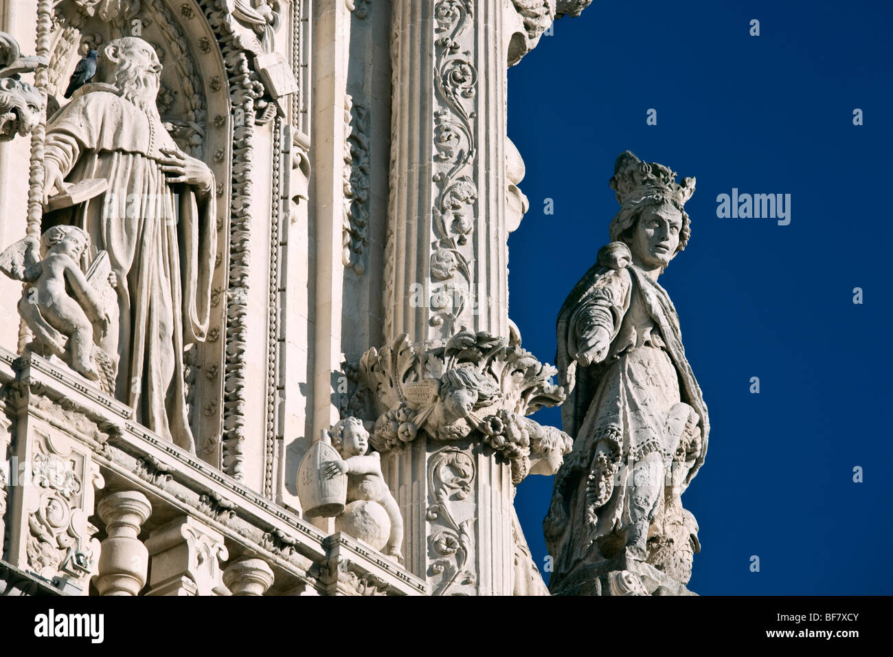 Baroque architecture of the Basilica Di Santa Croce Lecce Puglia Italy ...
