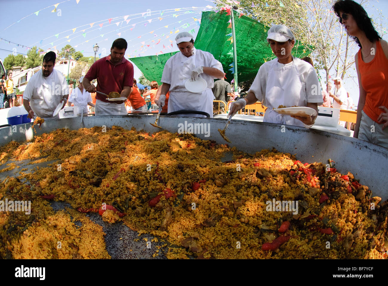 preparation of giant Paella in Altea, Spain Stock Photo - Alamy