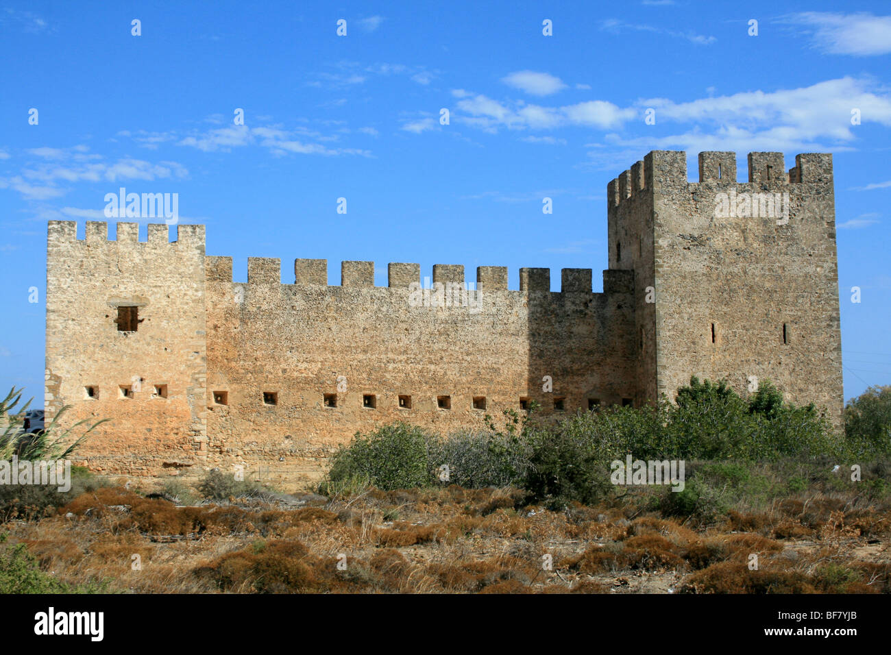Crete (Greek island) : Fort of Frangocastello Stock Photo - Alamy