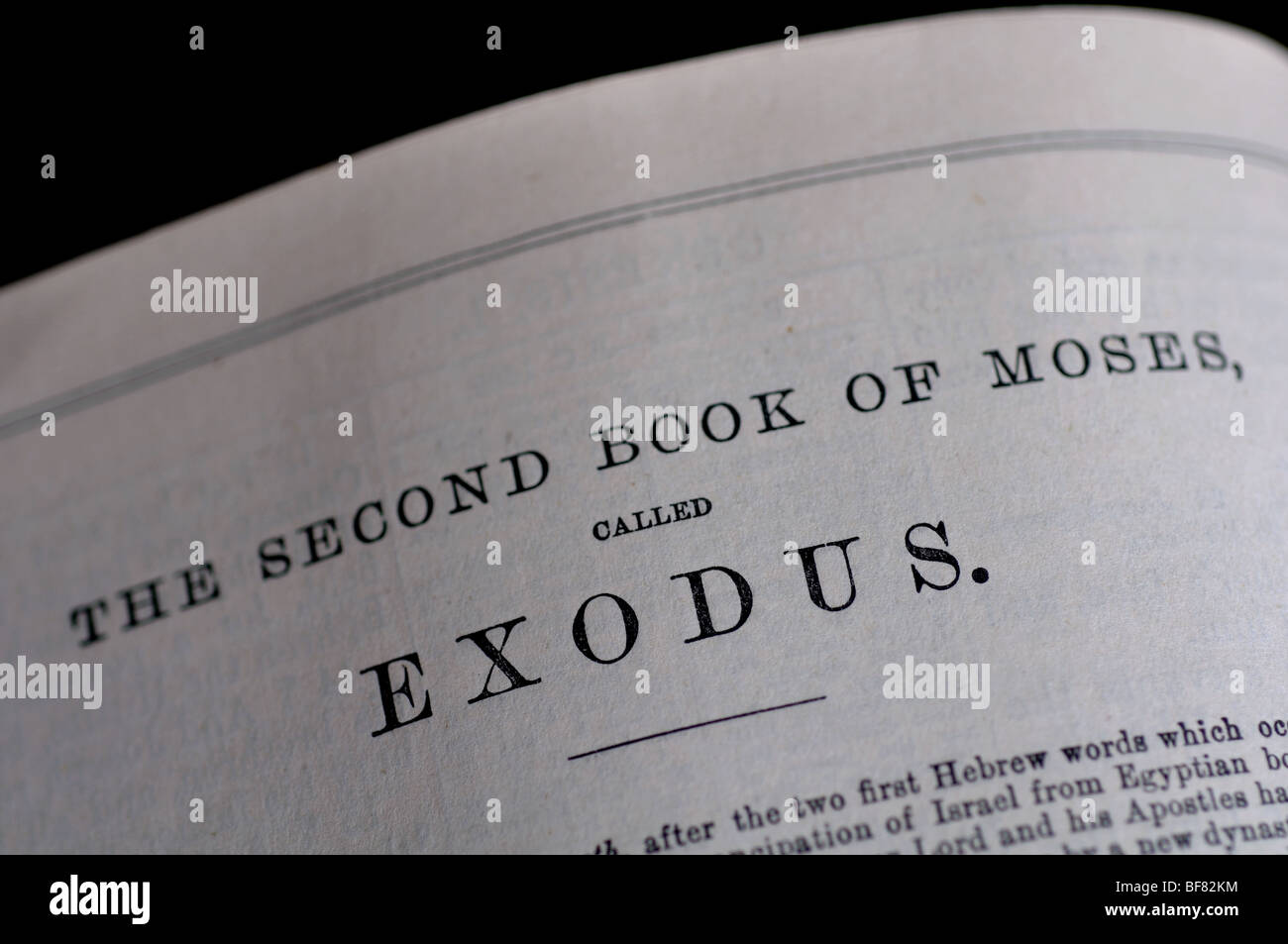 Exodus Book of the Bible Old Testament Stock Photo - Alamy