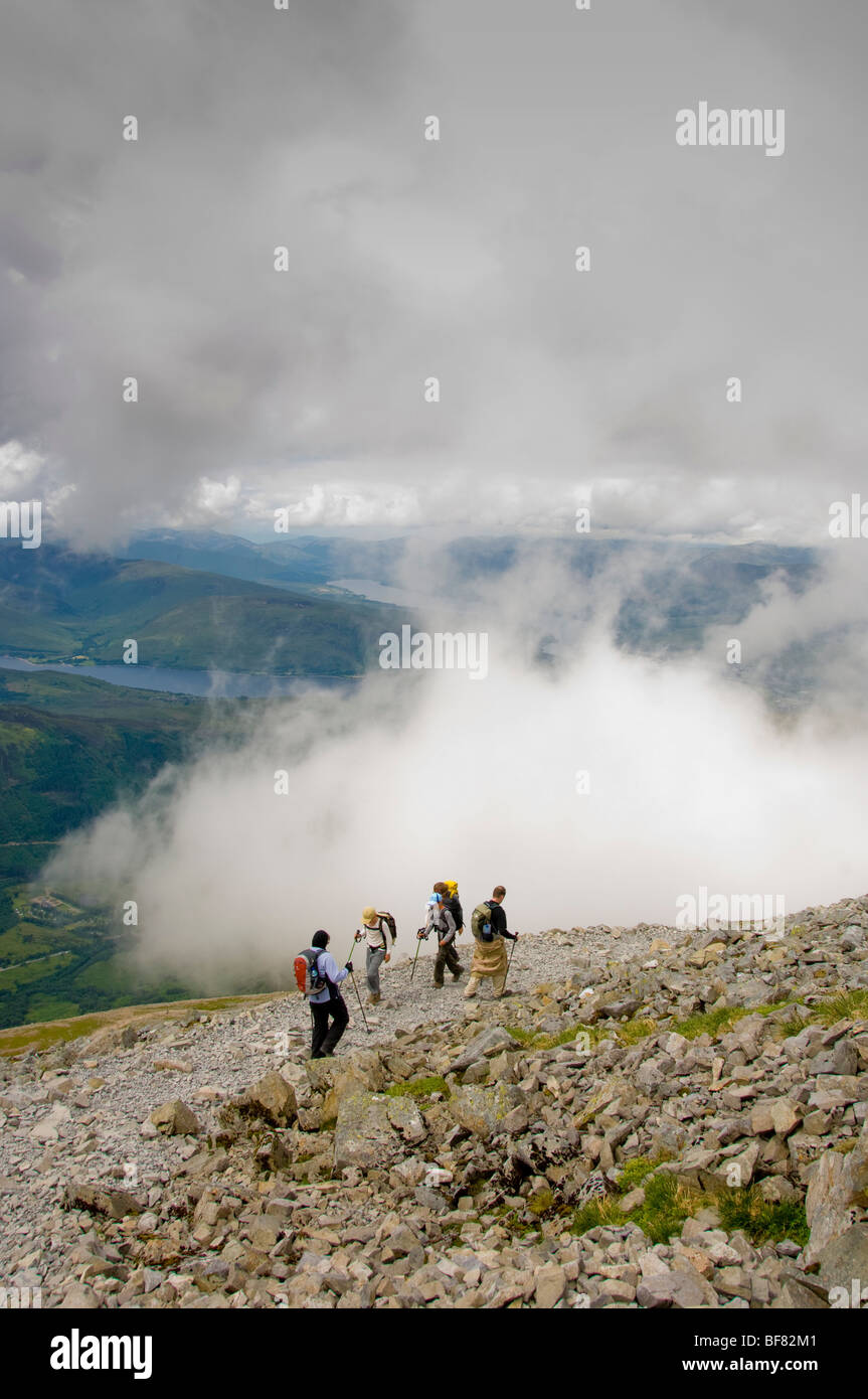Trekkers using trekking poles hi-res stock photography and images - Alamy