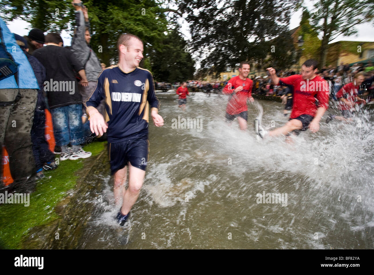 The Water Game - a football match in the River Windrush held every ...