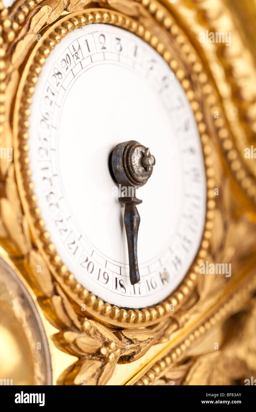 Close-up of historic antique clock, macro lens Stock Photo - Alamy