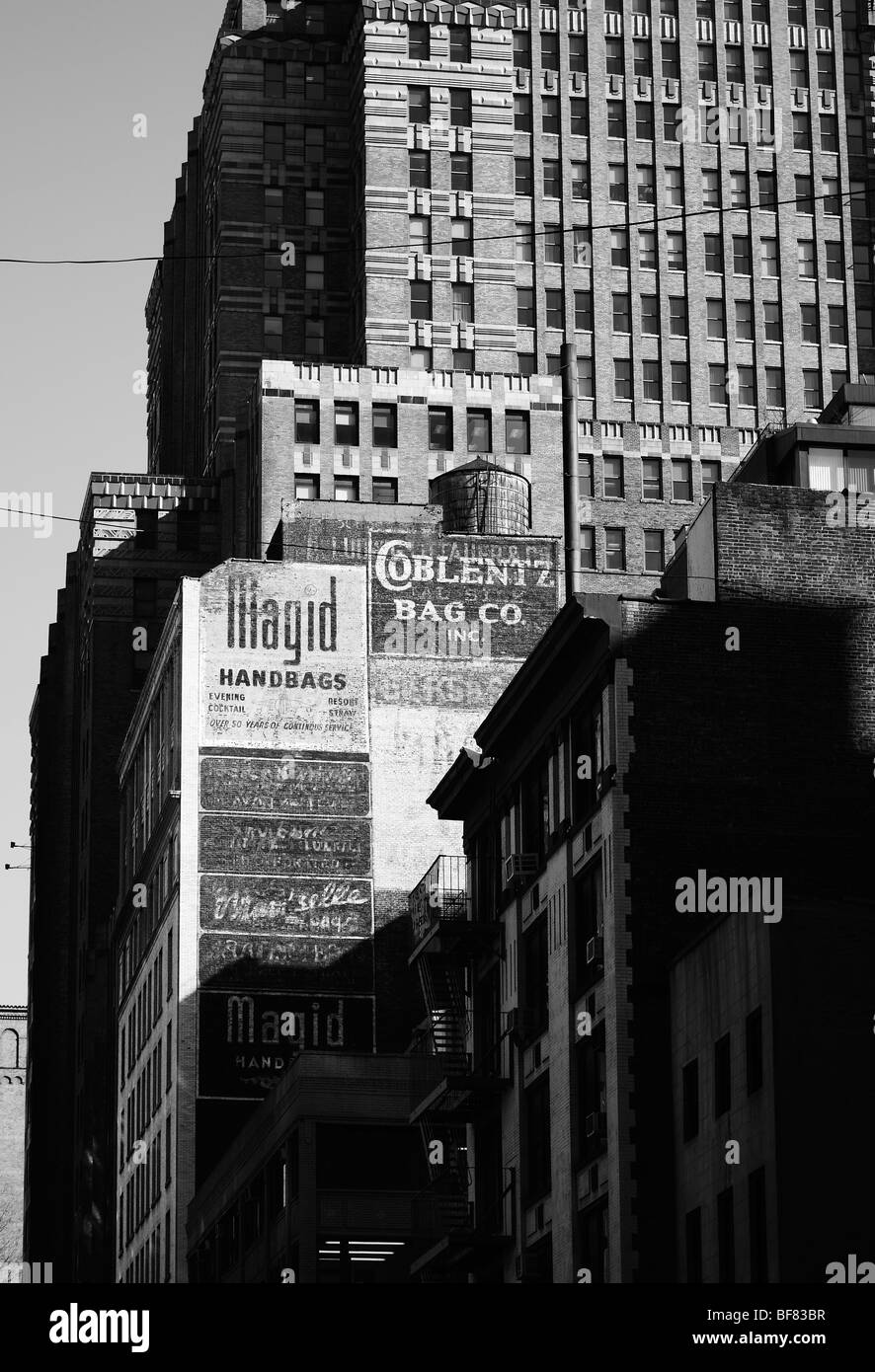Adverts on buildings Black and White Stock Photos & Images - Alamy