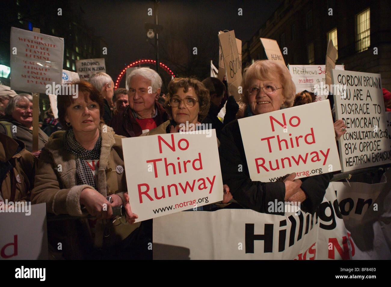 Whitehall protest against airport expansion and Heathrow Third Runway ...