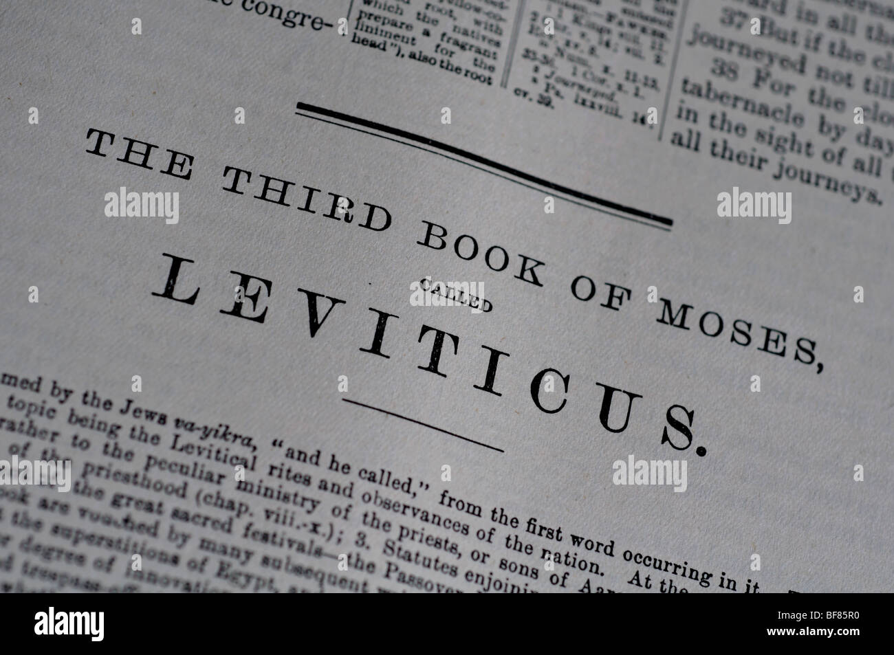 Leviticus Book of the Bible Old Testament Stock Photo - Alamy