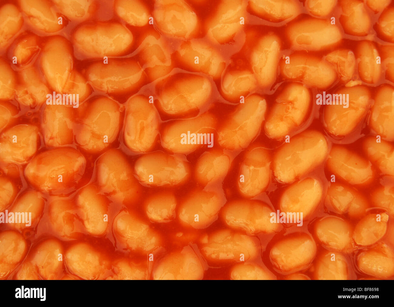 Baked beans texture, top view Stock Photo - Alamy