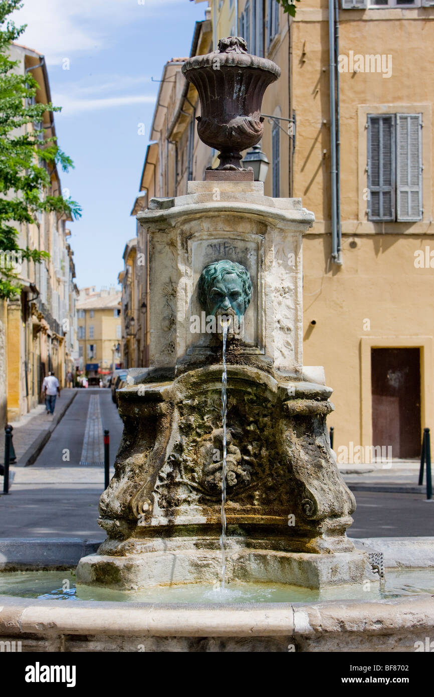 fountain, Aix-en-Provence, Provence, France Stock Photo - Alamy