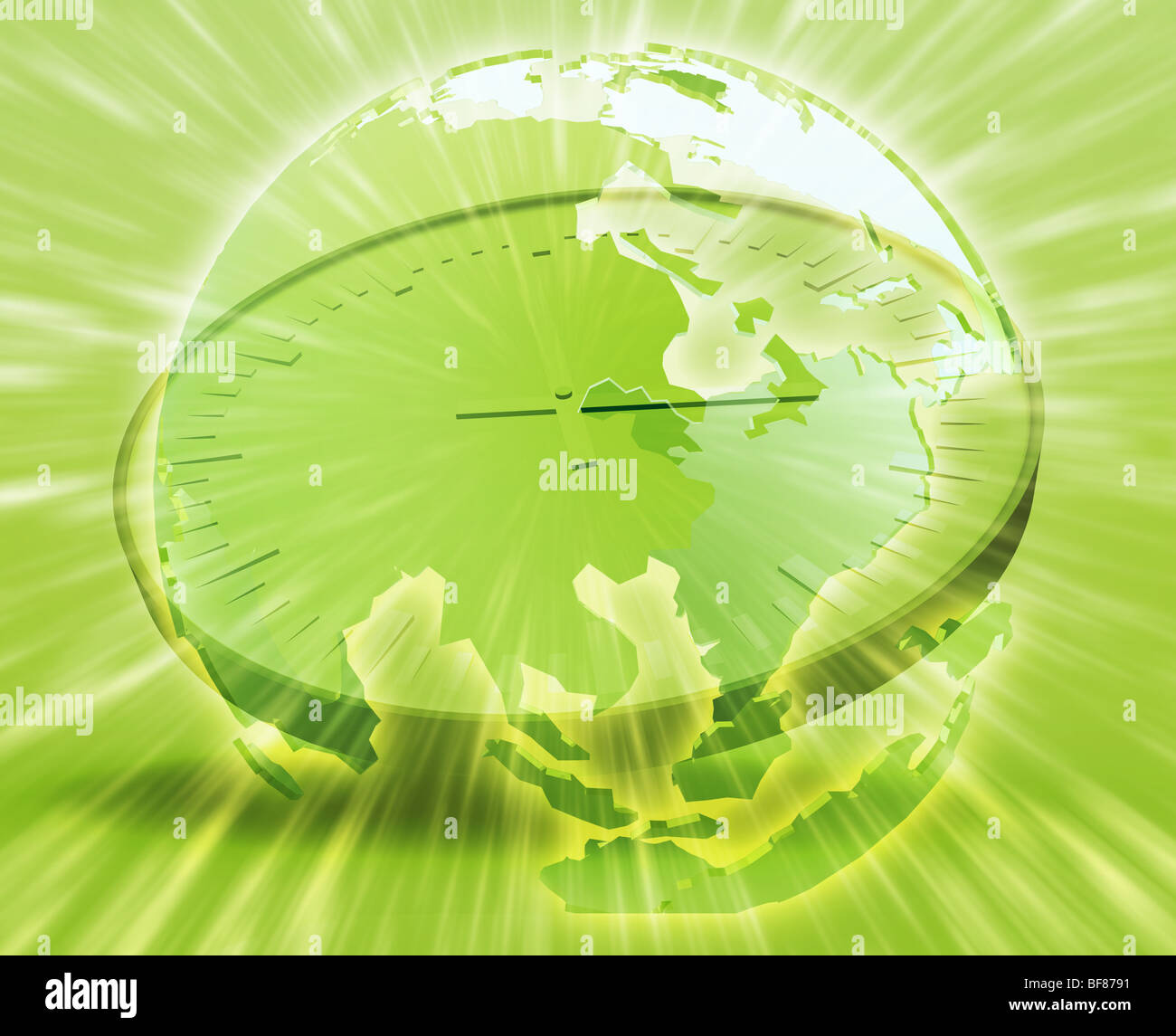 Time management worldwide Asia concept abstract illustration Stock ...