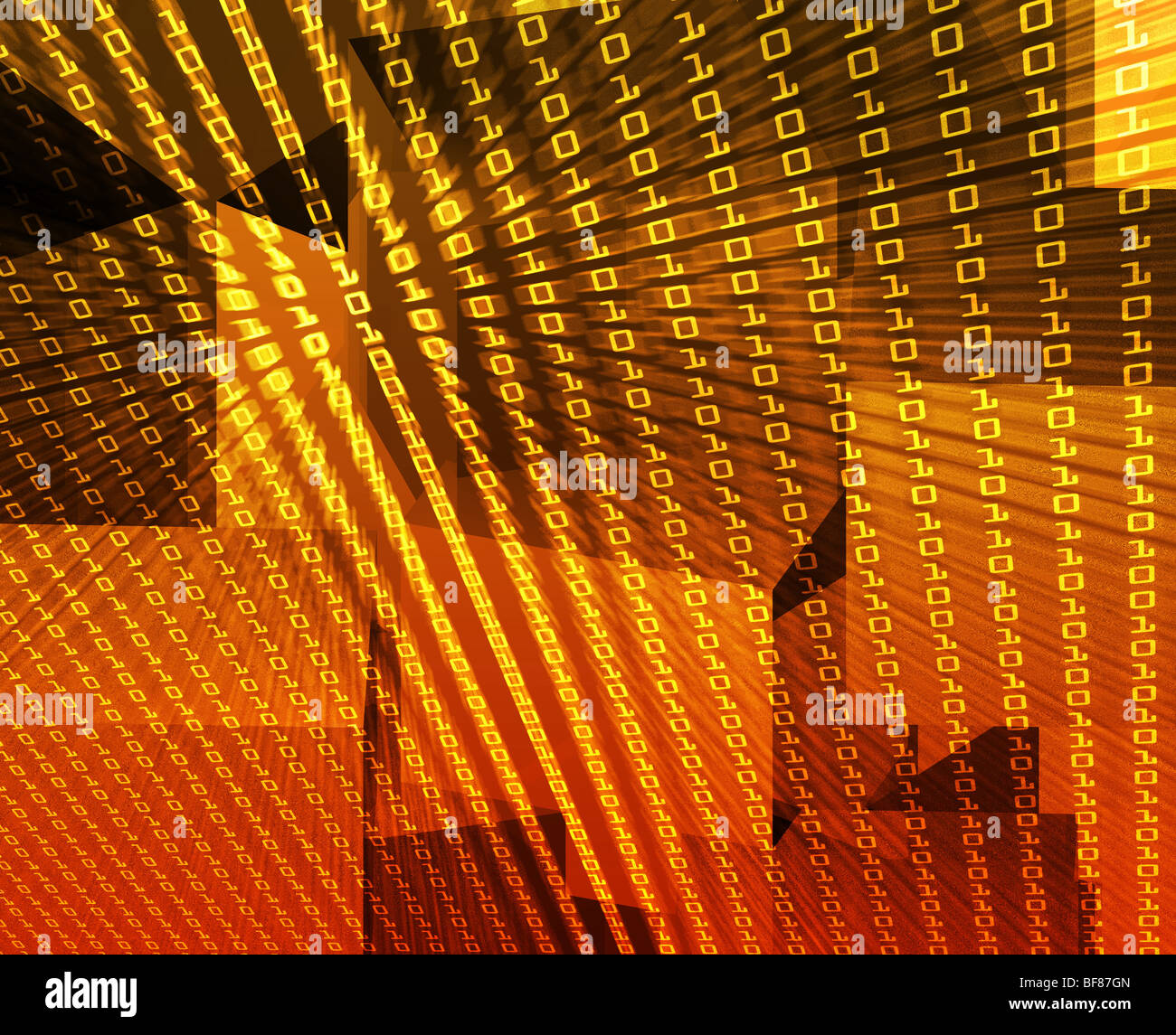 Internet data structures concept with connected cubes illustration ...