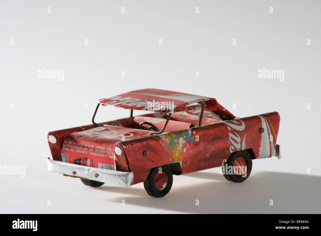 Cuban made old toy car, made by coca-cola container Stock Photo - Alamy