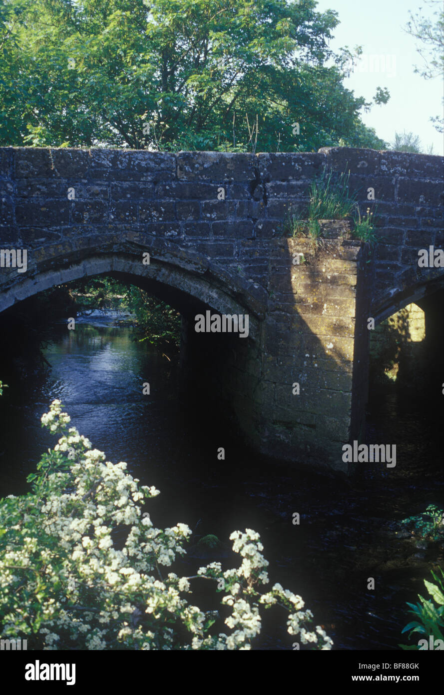 Haselbury Plucknett Dorset UK Medieval two arch stone bridge, 15th ...