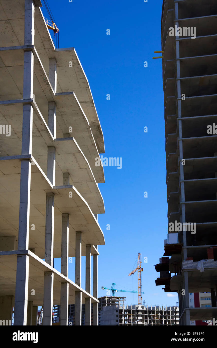 Construction of apartment Stock Photo - Alamy