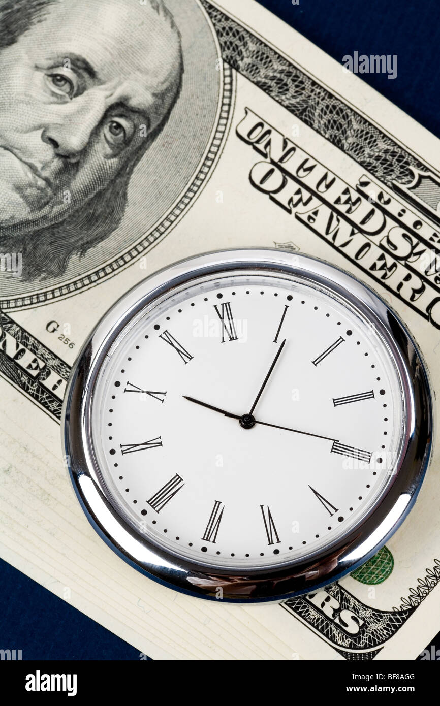Time is Money, dollar and clock Stock Photo - Alamy
