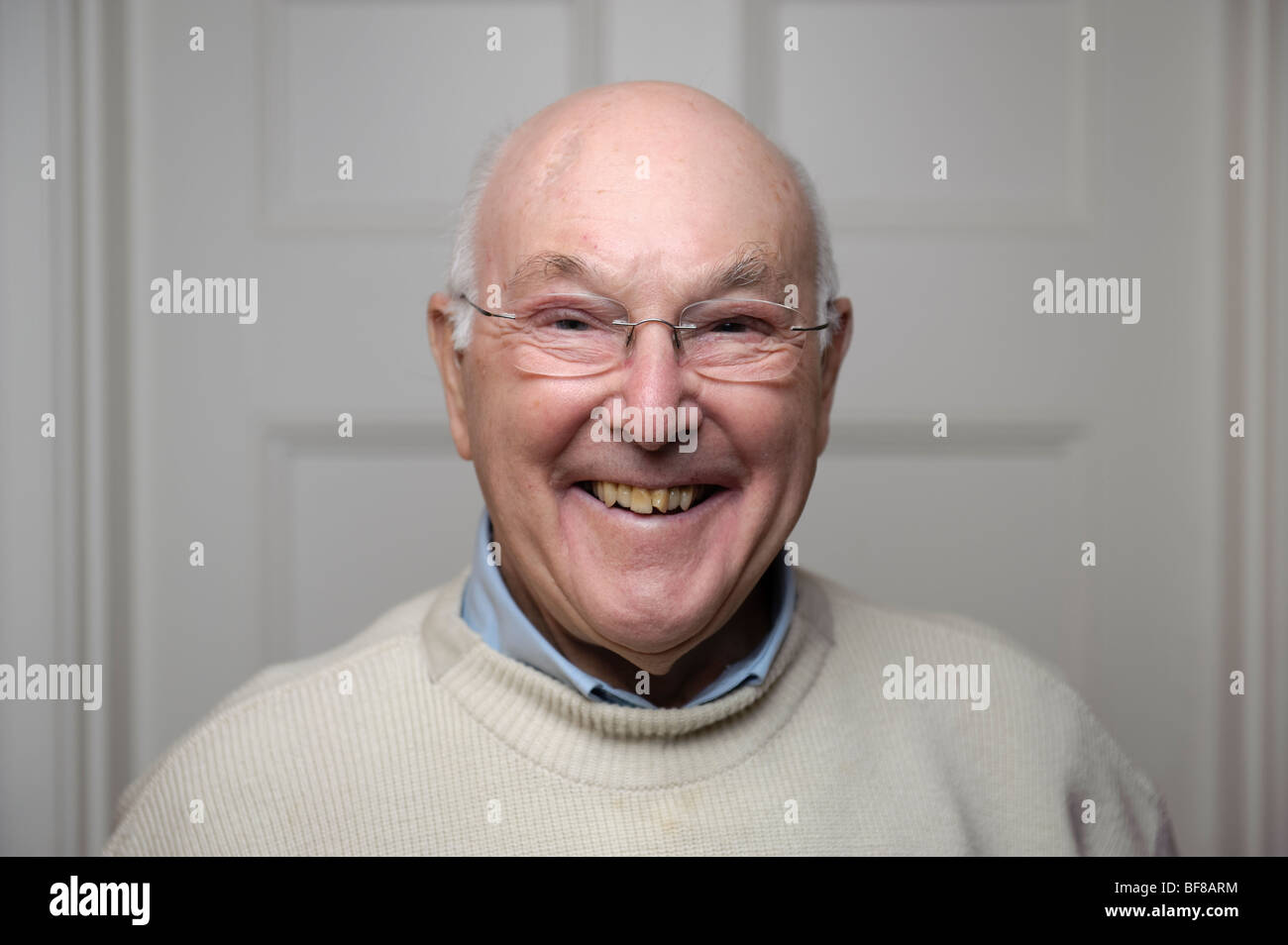 Portrait of Murray Walker, motor racing commentator Stock Photo - Alamy