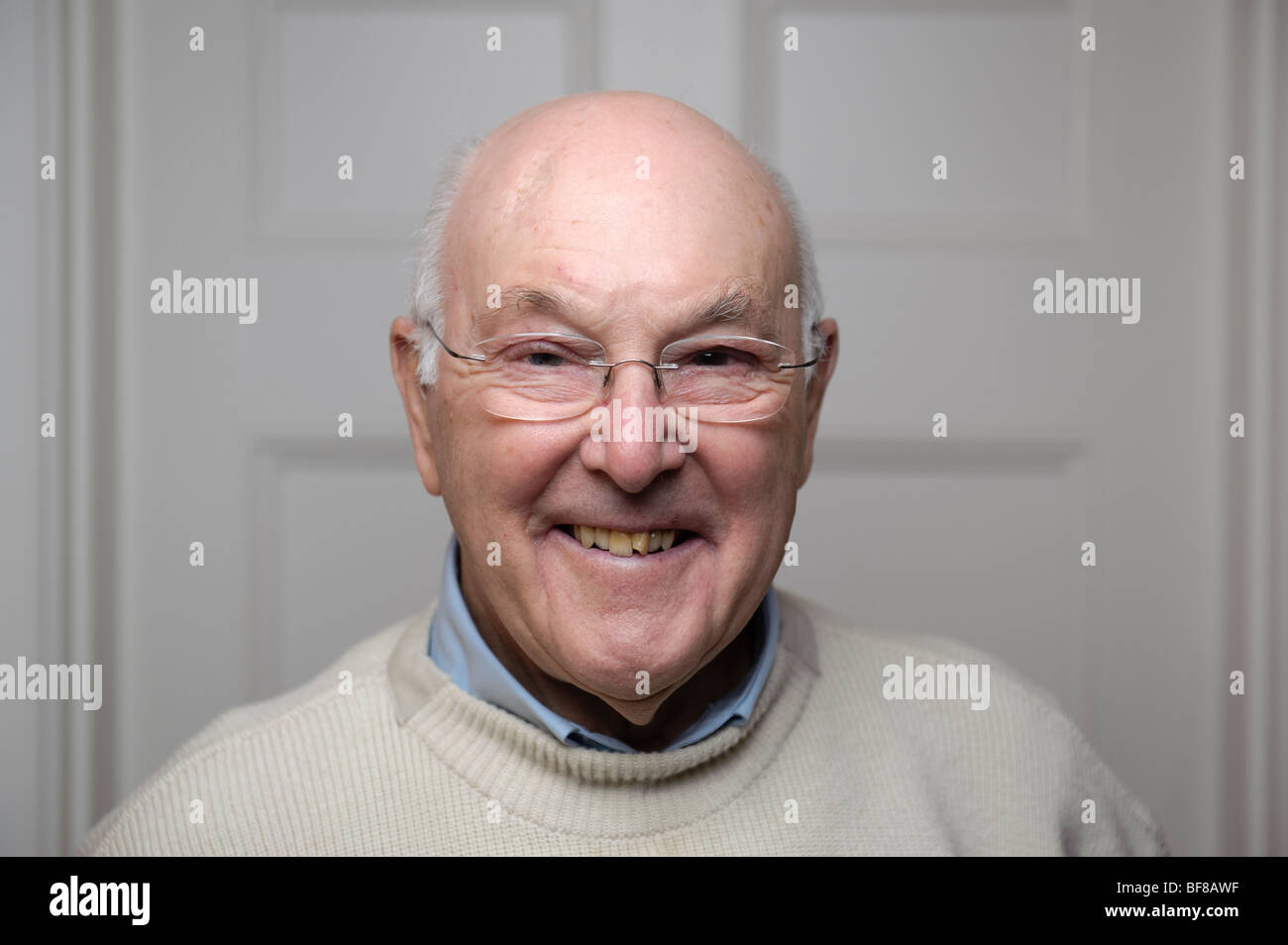 Portrait of Murray Walker, motor racing commentator Stock Photo - Alamy