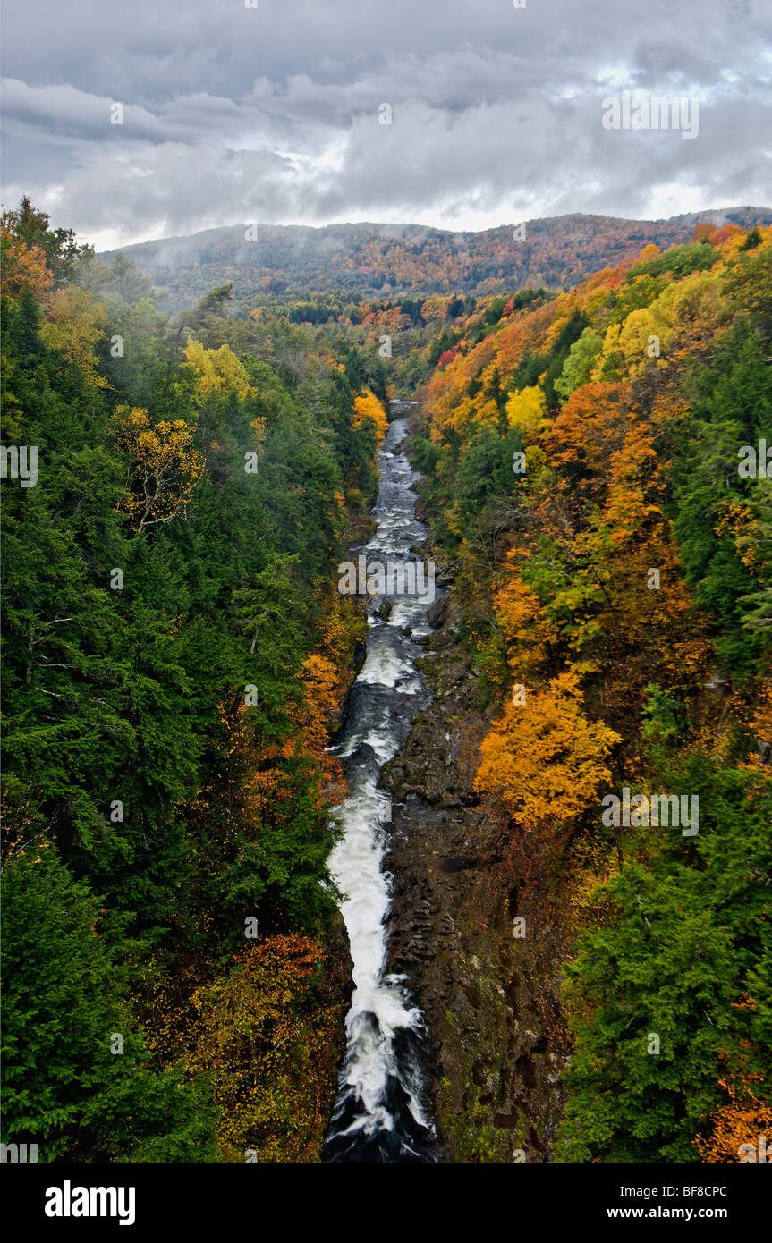 Autumn Color in the Quechee Gorge in Windsor County, Vermont Stock ...