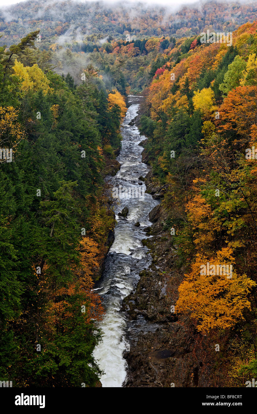 Autumn Color in the Quechee Gorge in Windsor County, Vermont Stock ...