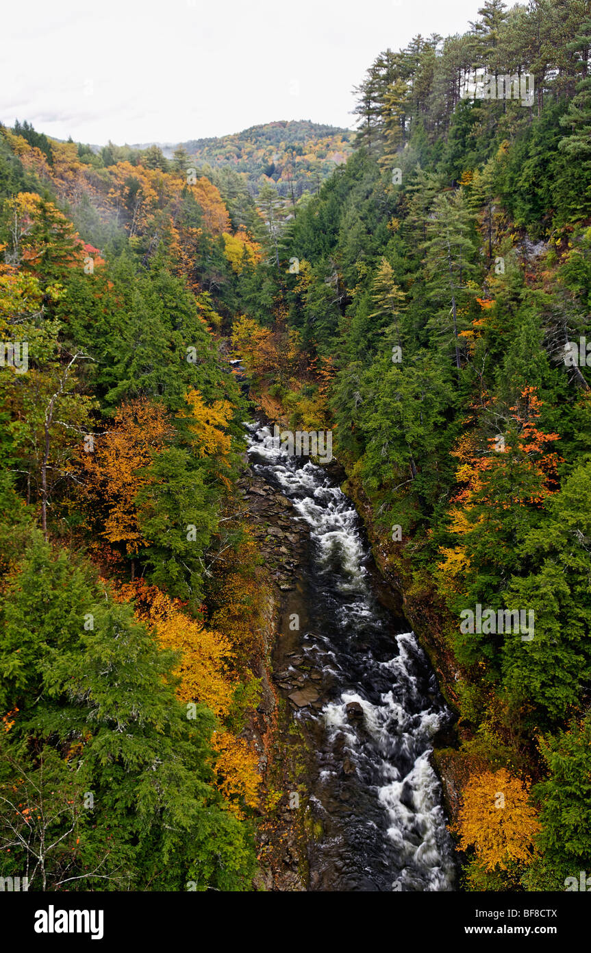 Autumn Color in the Quechee Gorge in Windsor County, Vermont Stock ...