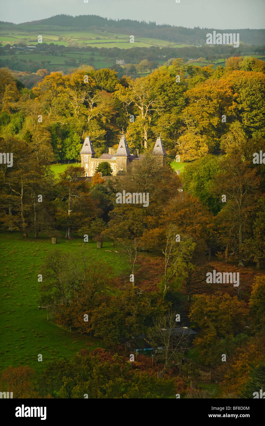 Autumn afternoon , Newton House amongst deciduous woodland, Dinefwr ...