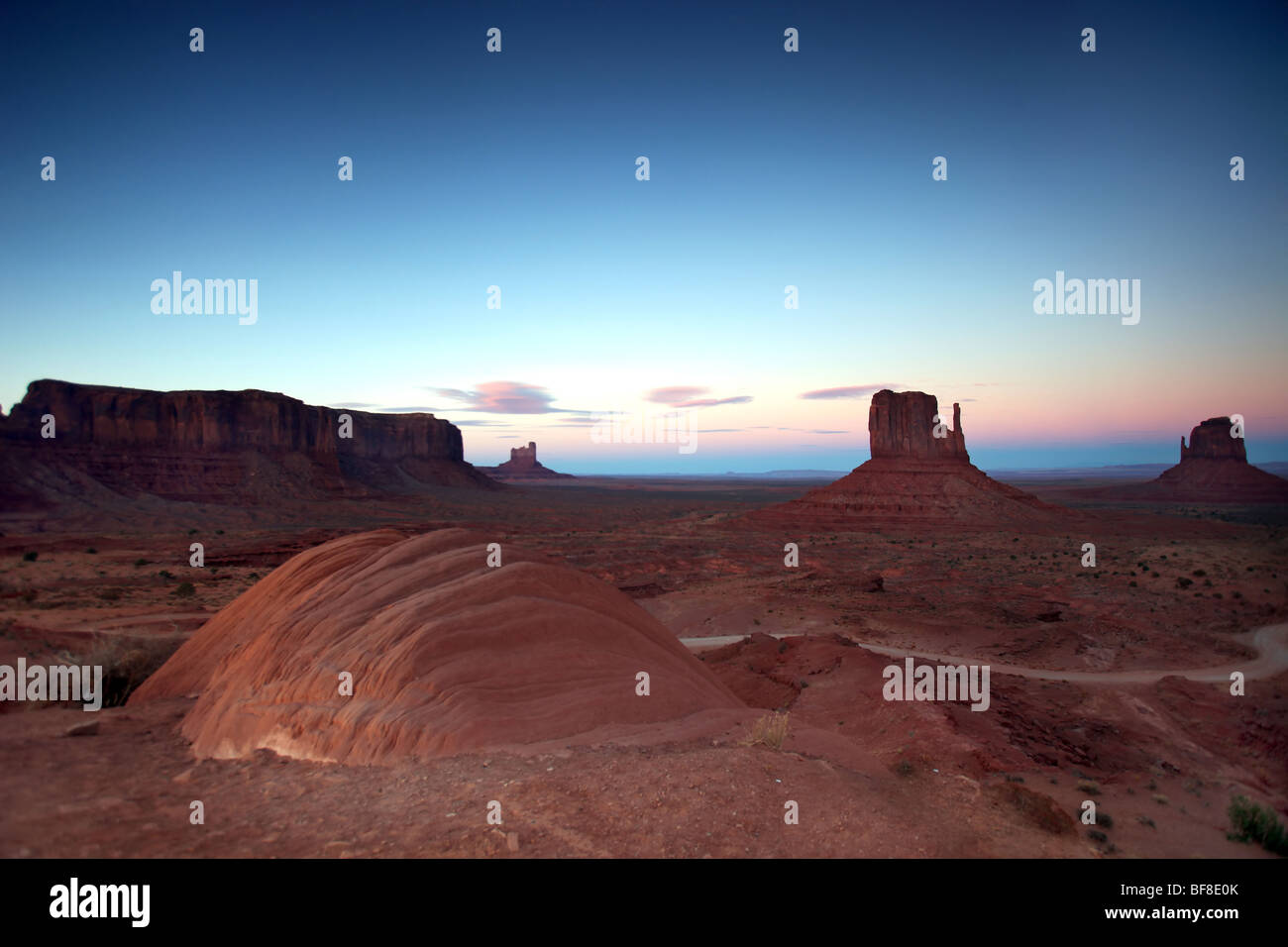 Beautiful Monument Valley Buttes After Sunset Stock Photo - Alamy
