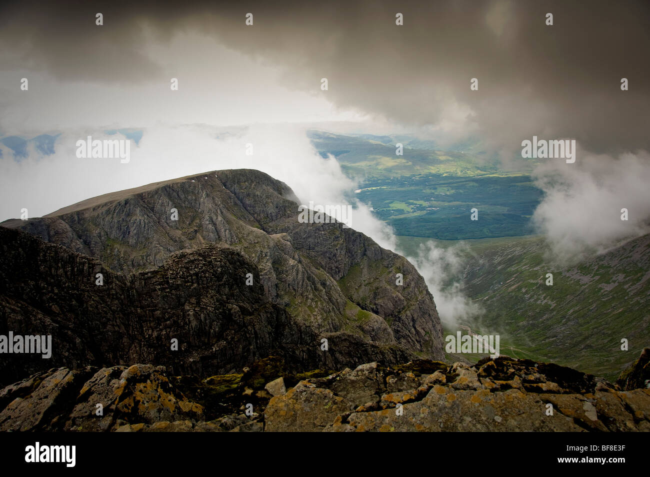 View of Tower Ridge from summit of Ben Nevis Stock Photo - Alamy