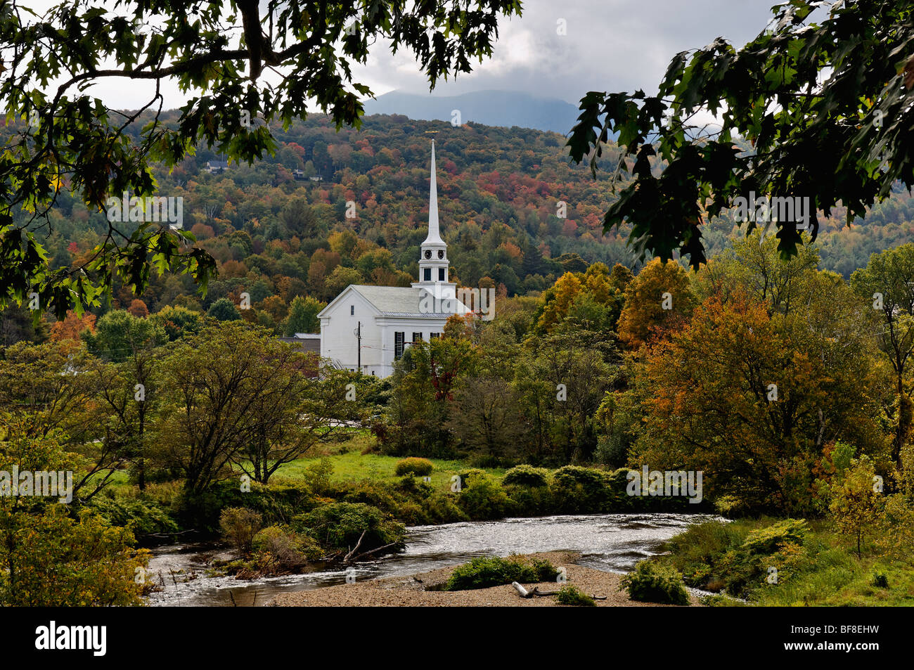 Community Church in Stowe, Vermont Stock Photo - Alamy