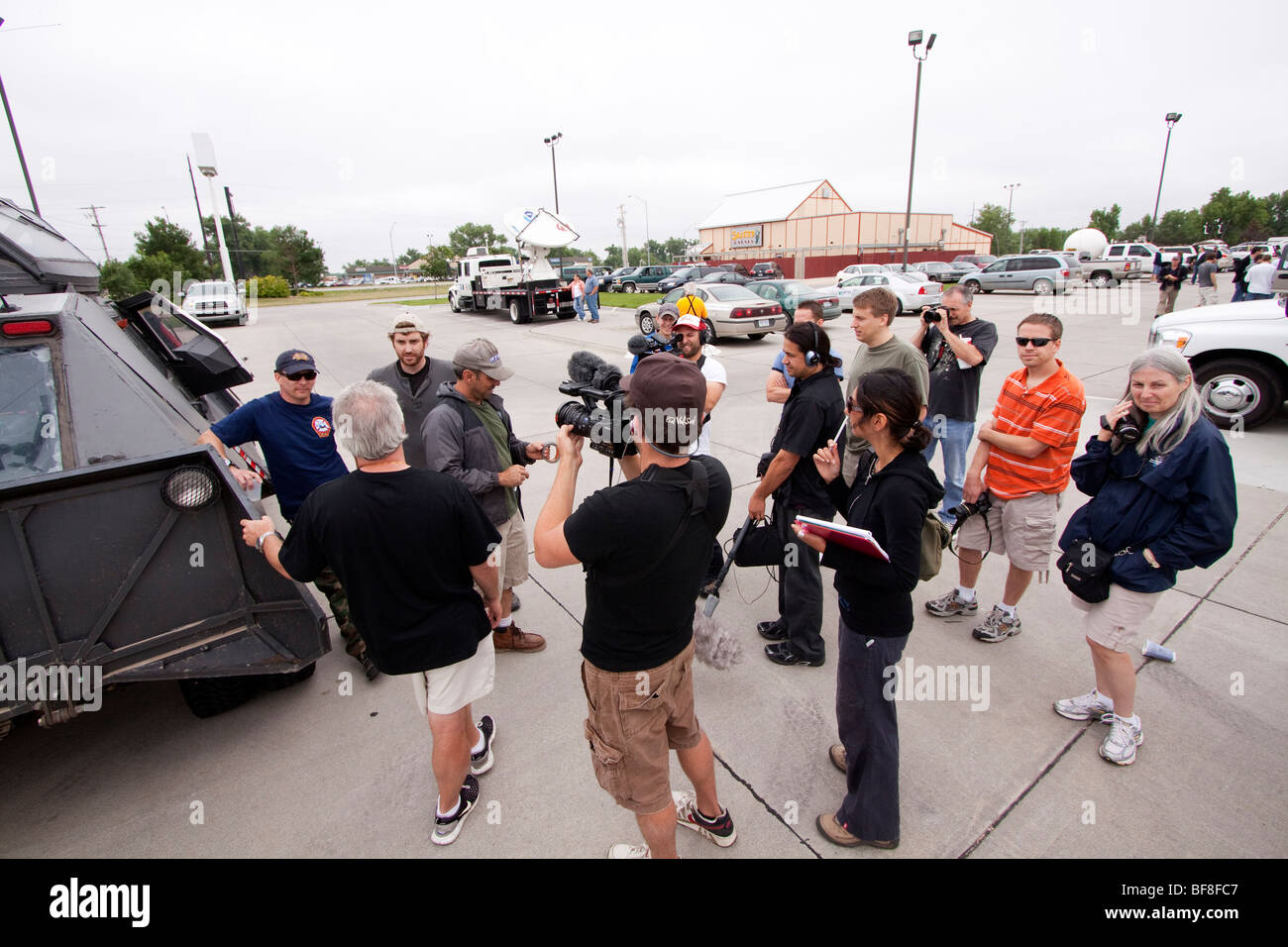 Videographers with The Discovery Channel film Josh Wurman and Sean ...