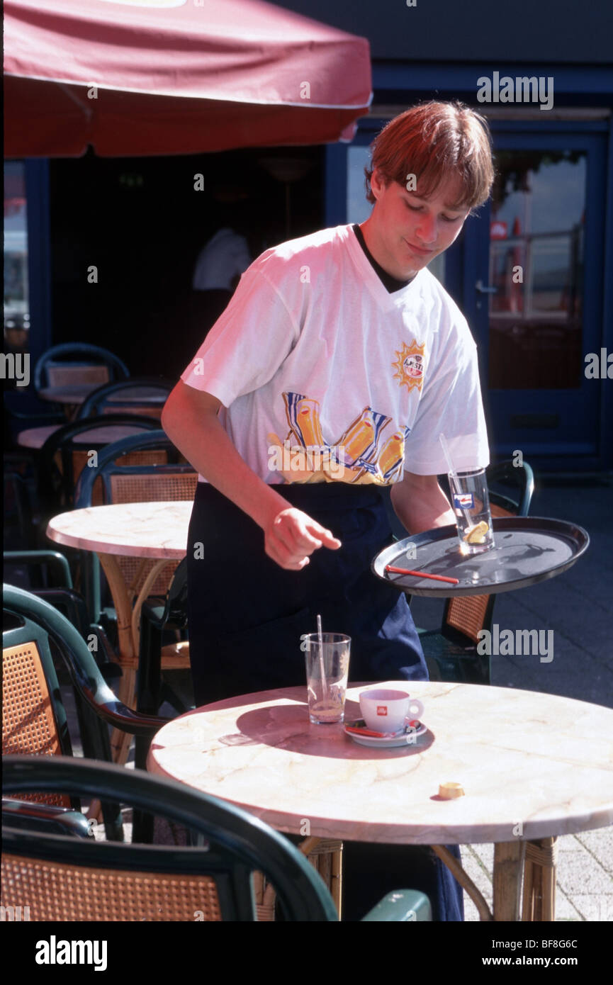 Teenager cafe waiter uk hi-res stock photography and images - Alamy