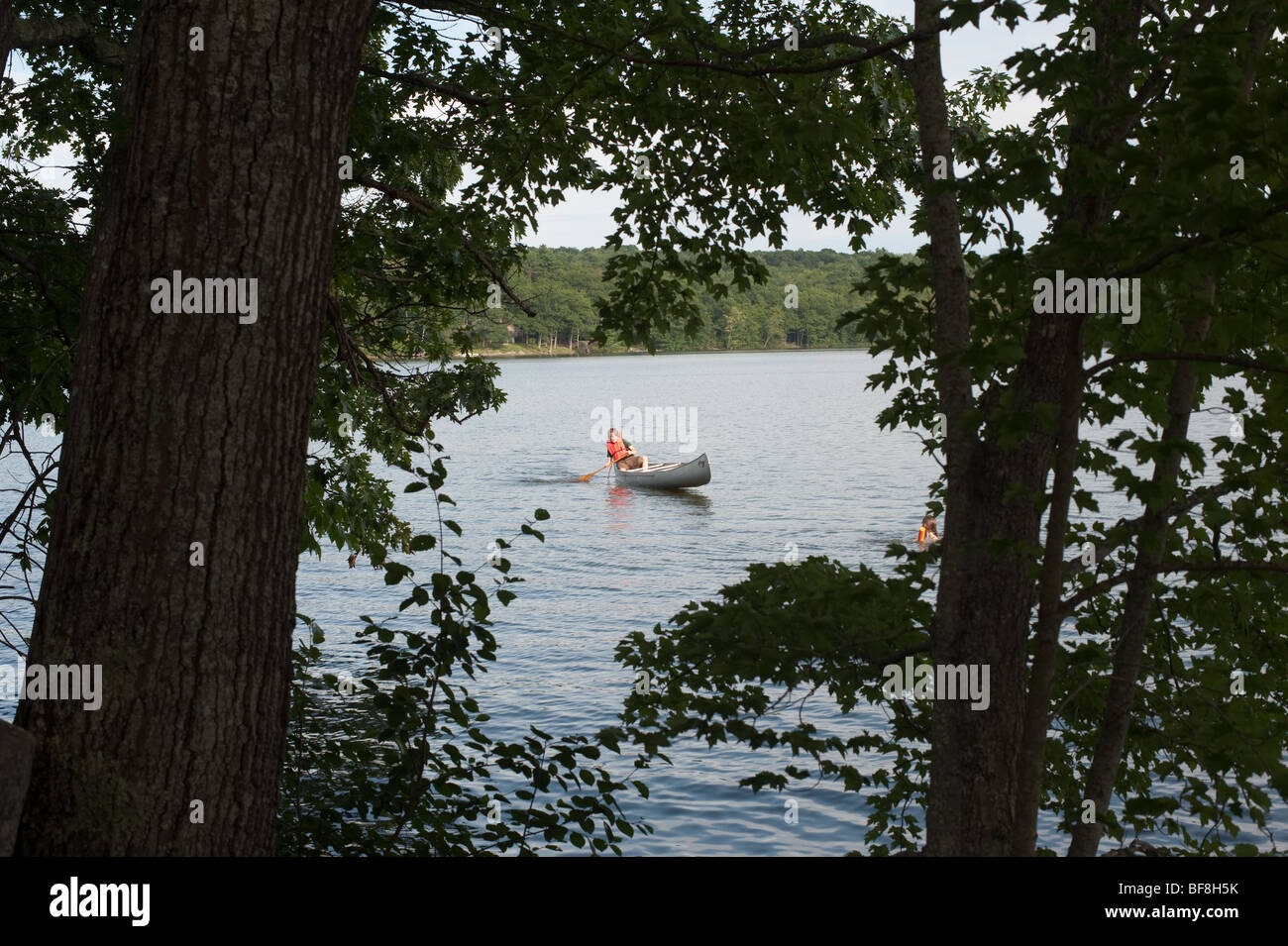 Pleasant Pond Camp , Maine Stock Photo - Alamy