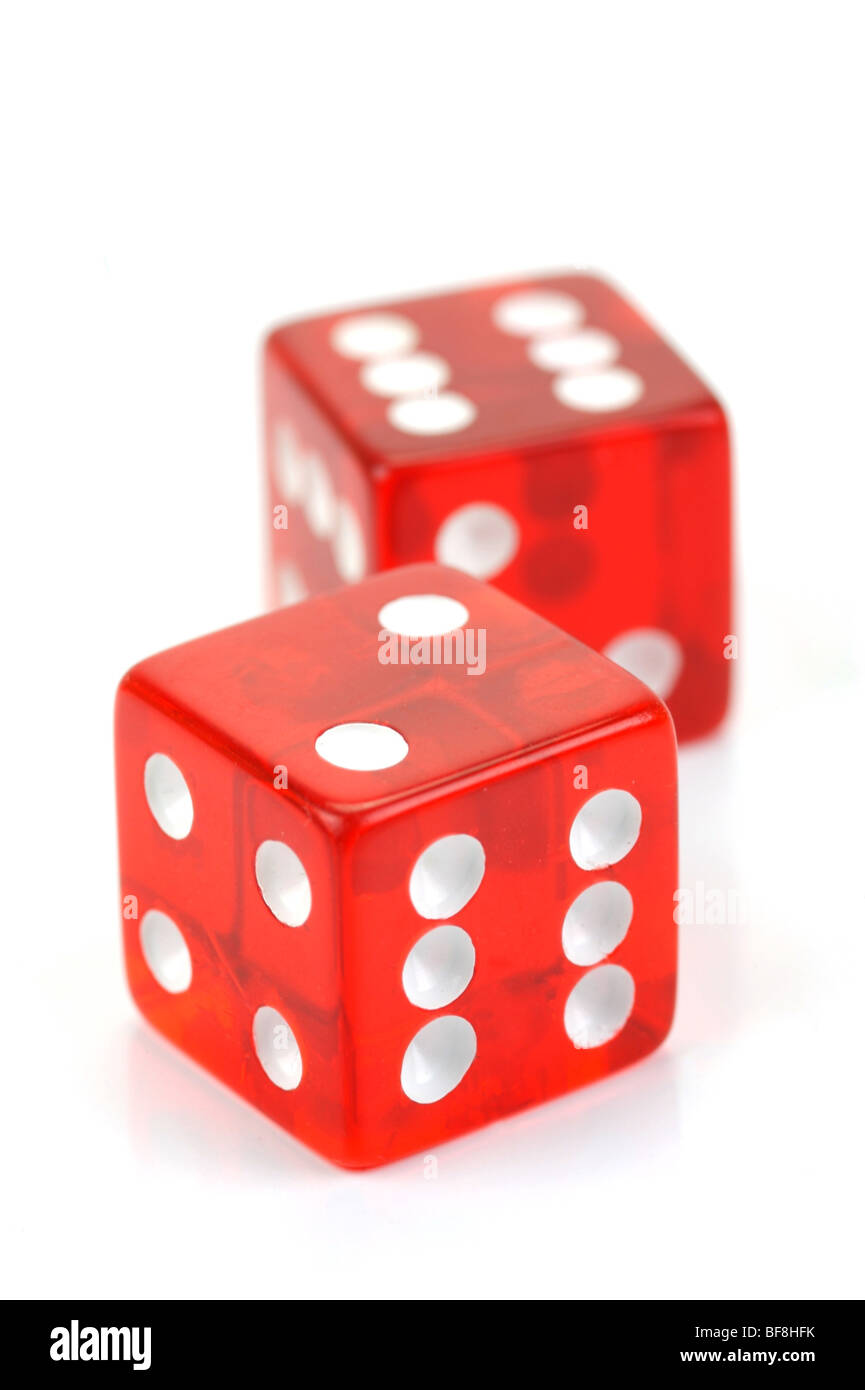 Dice isolated against a white background Stock Photo - Alamy