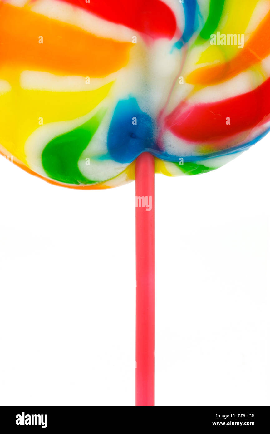 Lolly pops isolated against a white background Stock Photo - Alamy