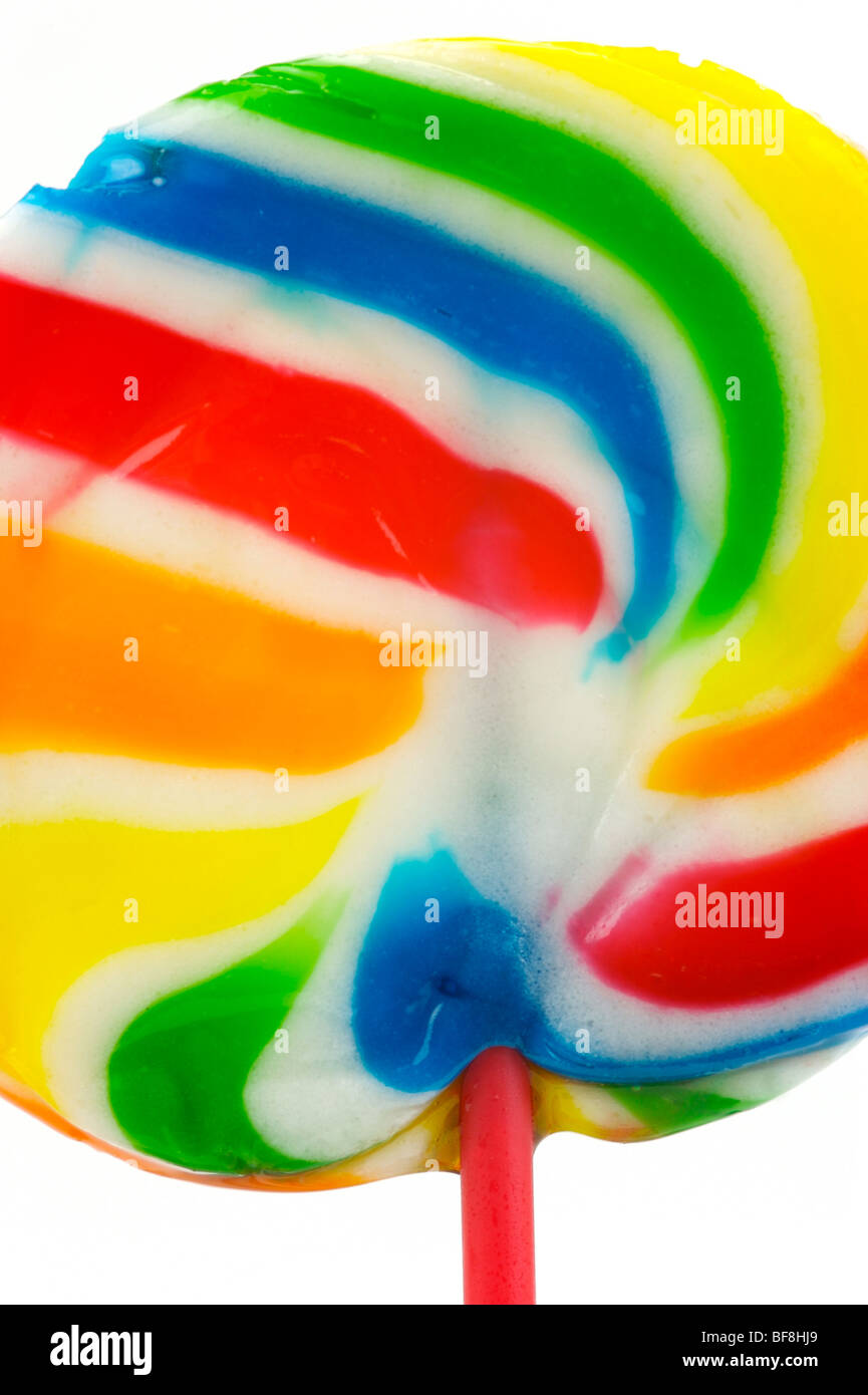 Lolly pops isolated against a white background Stock Photo - Alamy