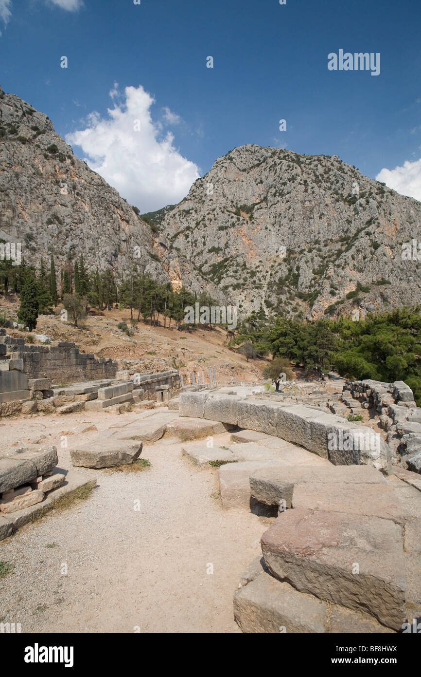 The ancient Roman ruins of Delphi, Greece Stock Photo - Alamy