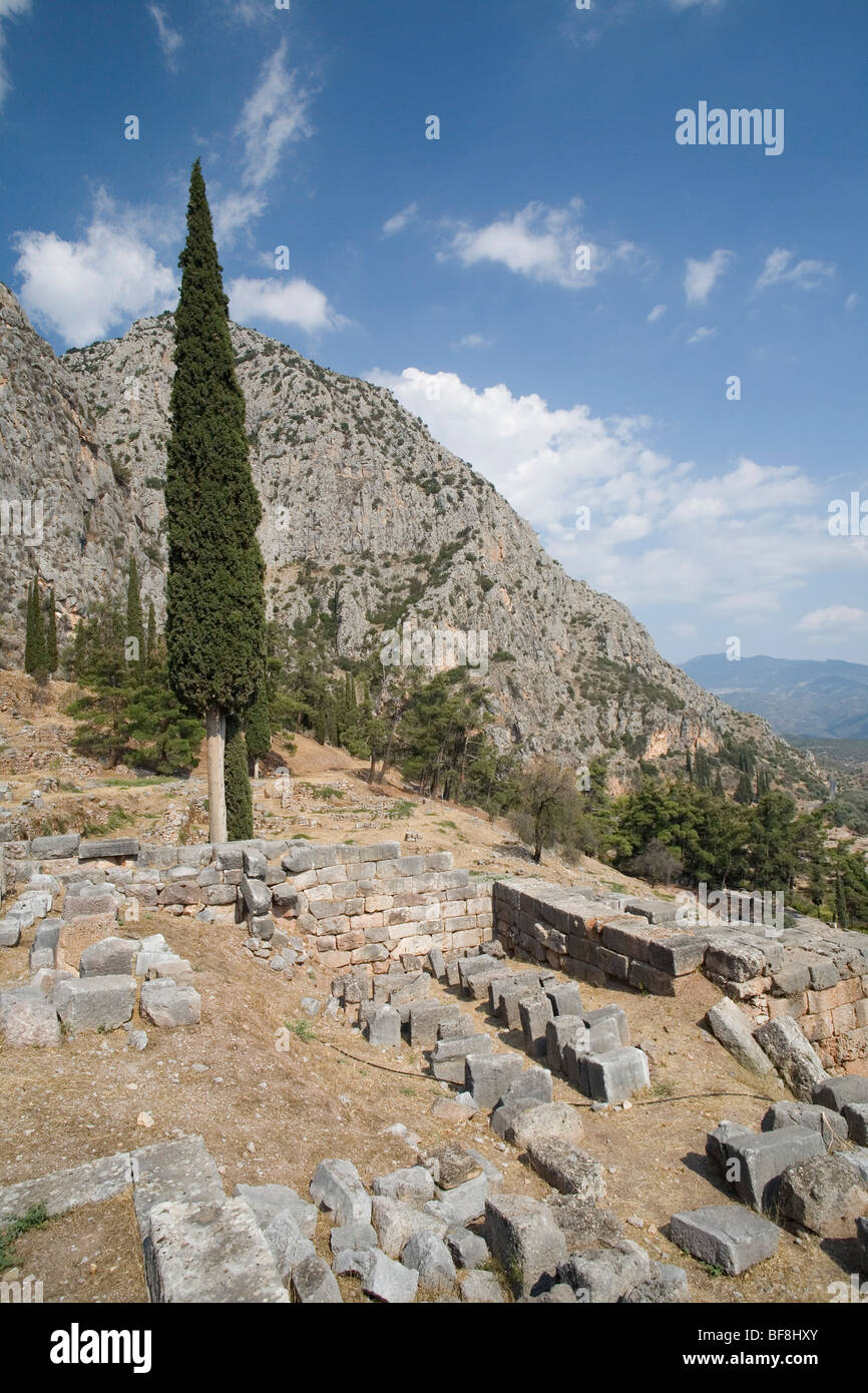 Ancient Roman Ruins Delphi Greece Stock Photos & Ancient Roman Ruins ...