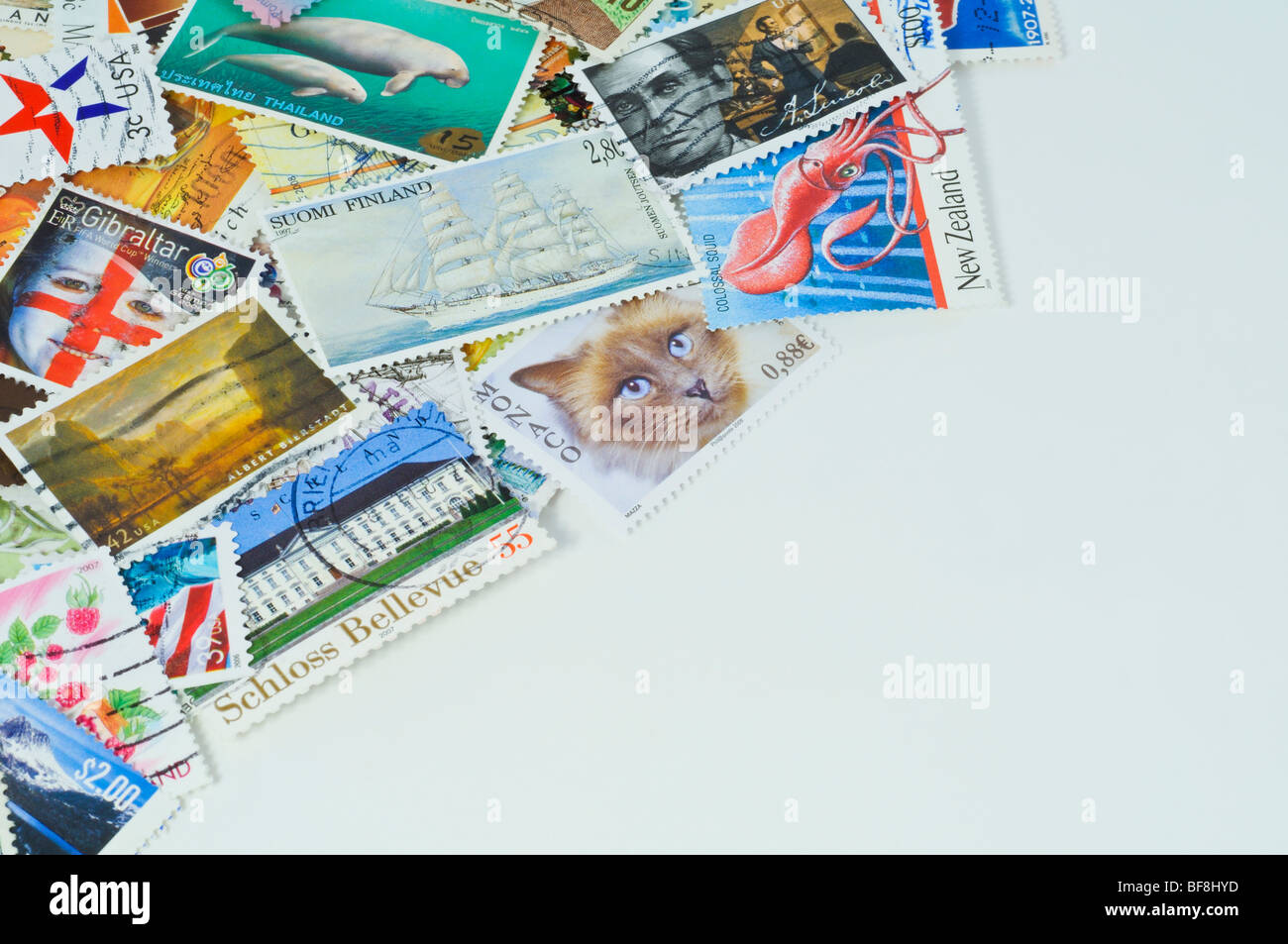 Assortment of postage stamps Stock Photo - Alamy