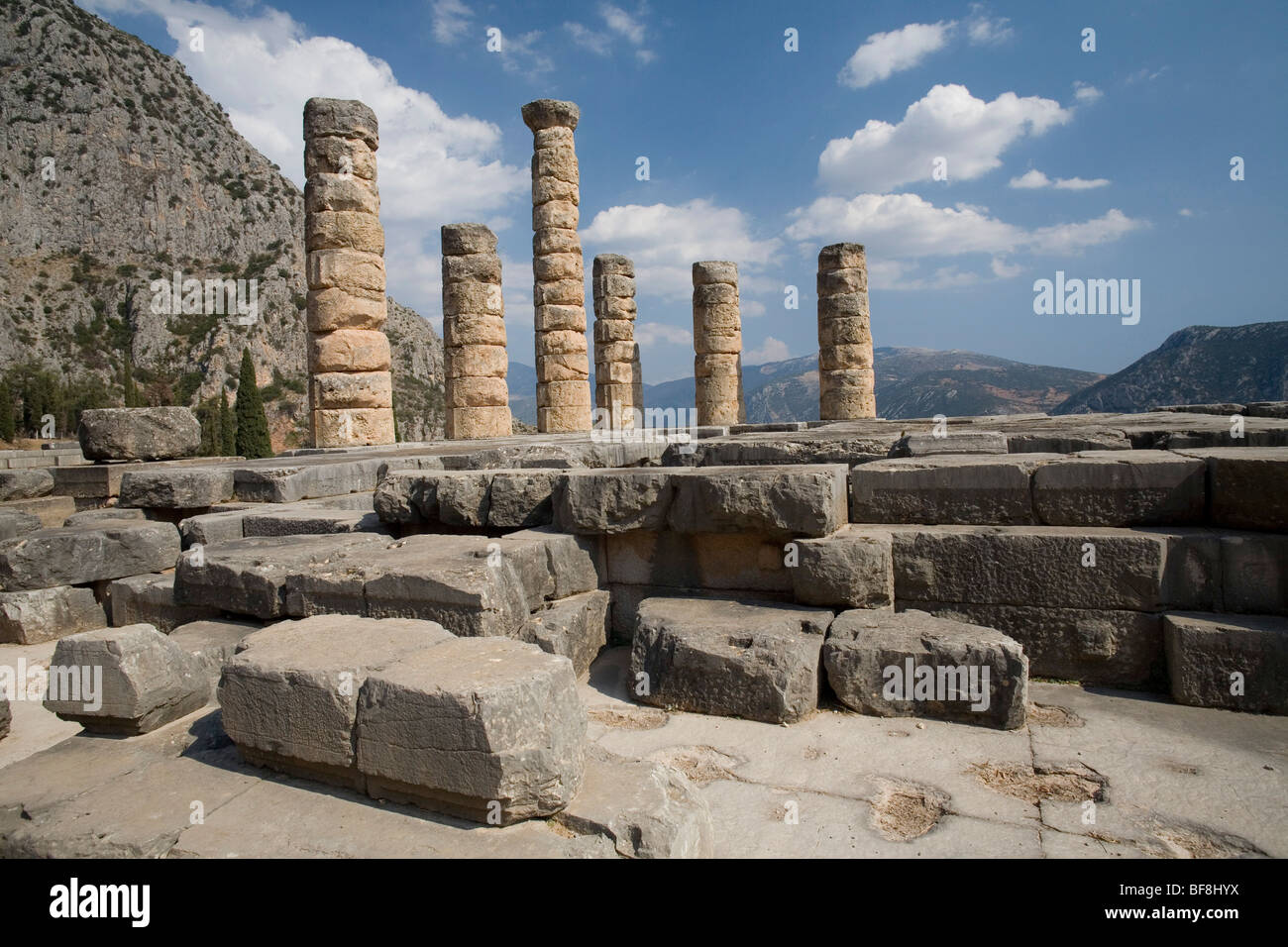 The ancient Roman ruins of Delphi, Greece Stock Photo - Alamy