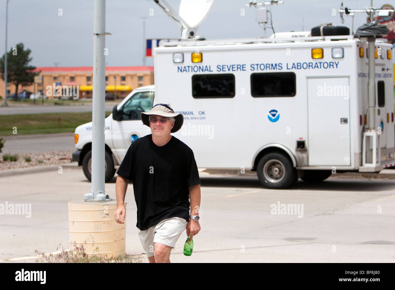 Doctor Josh Wurman walks away from the NSSL command post during Project ...