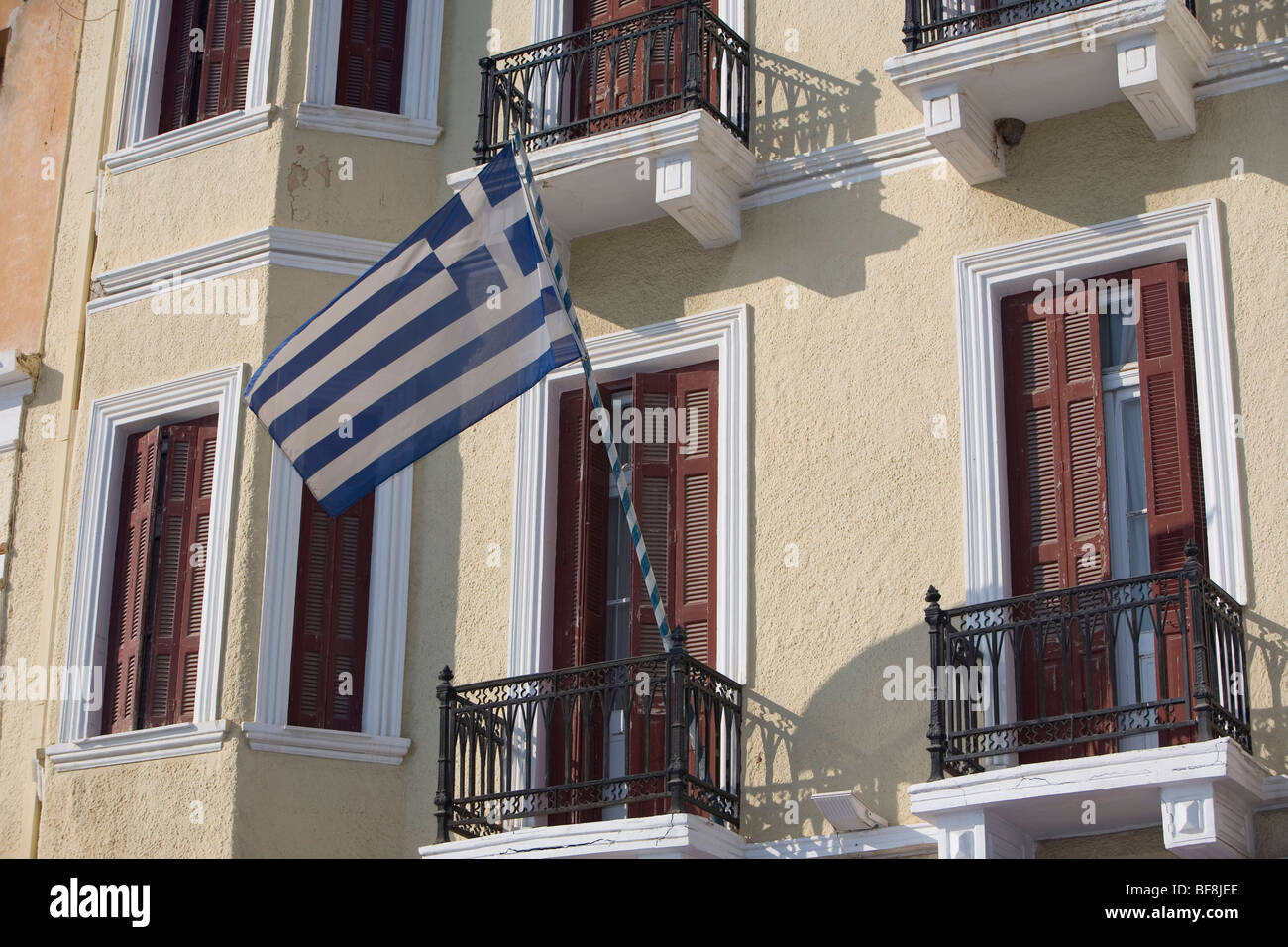 The port town of Gythio, Greece in the Peloponnese Peninsula, Greece ...