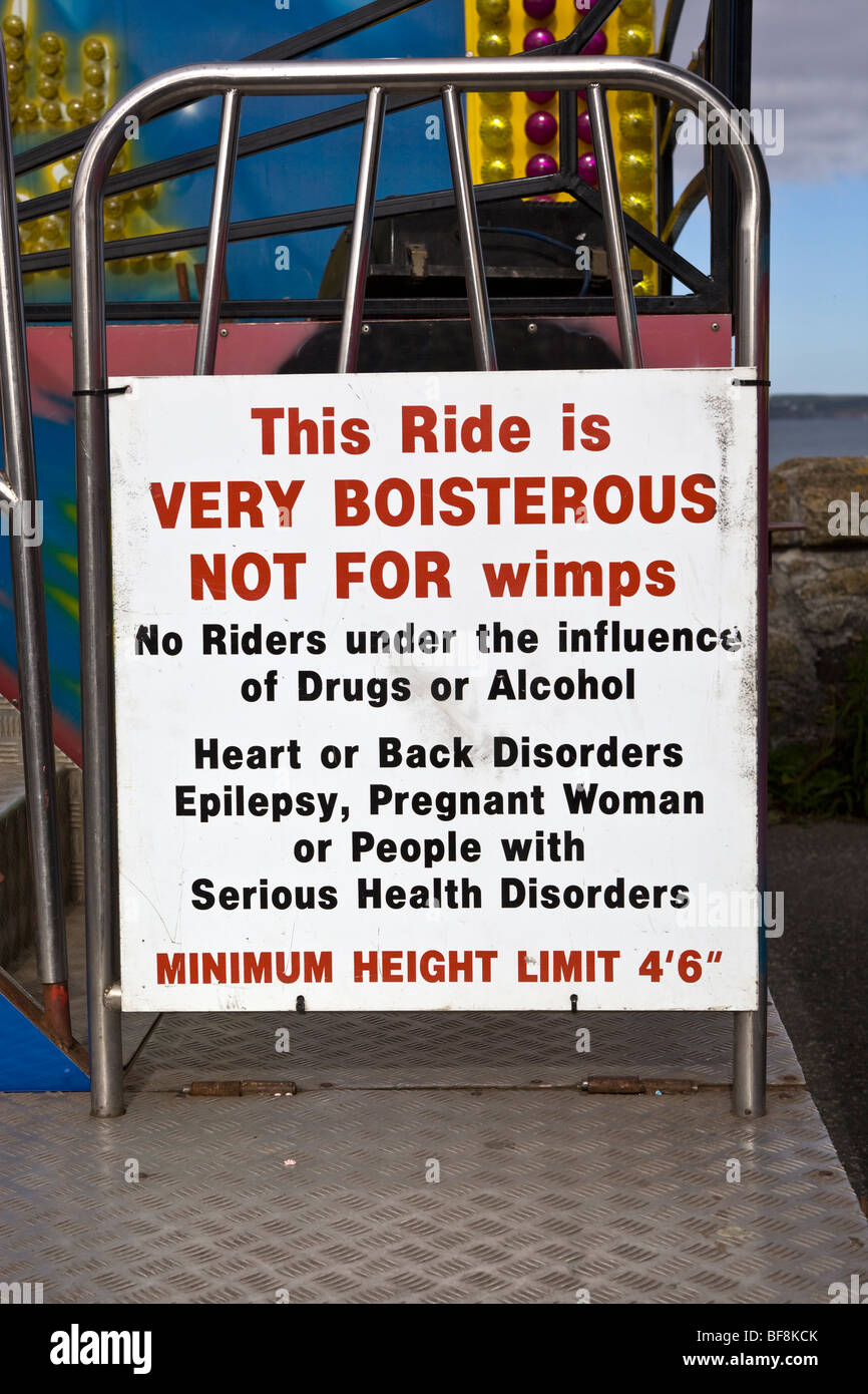 Fun fair sign warning hi-res stock photography and images - Alamy