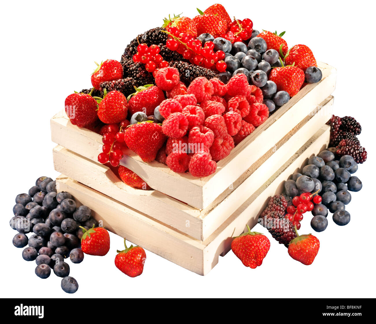 BOX OF FRESH SUMMER FRUIT Stock Photo - Alamy