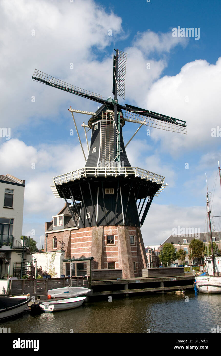 Windmill Moulin de Adriaan Haarlem Spaarne Netherlands Holland Stock ...