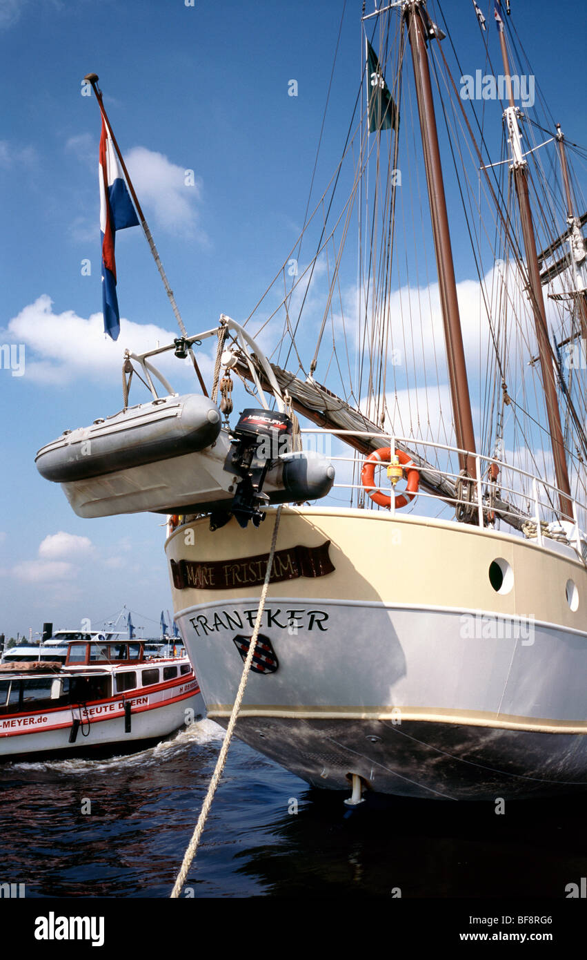 July 2, 2009 - Rear of historic schooner Mare Frisium at Vorsetzen in ...