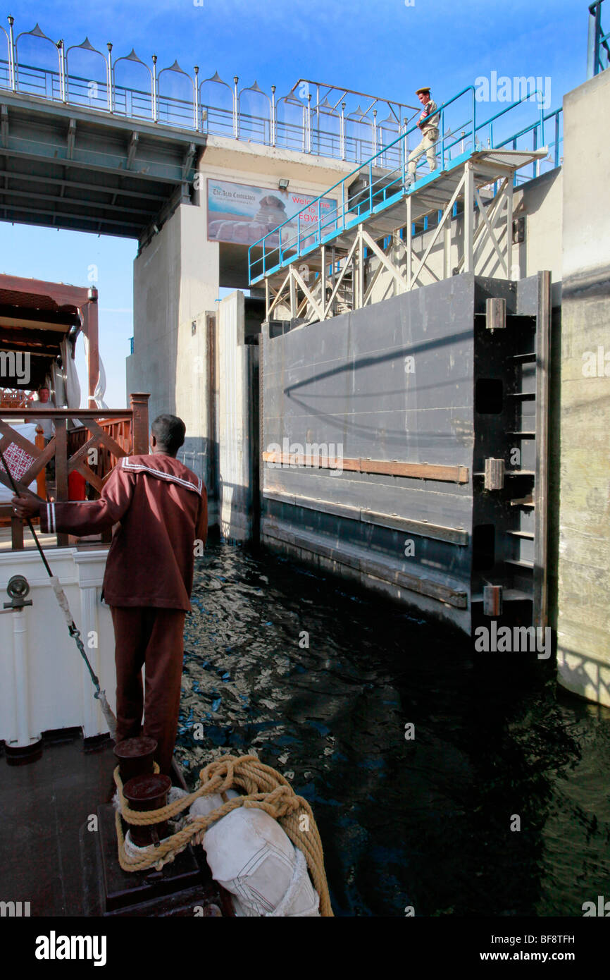 Esna Lock on the river Nile, Egypt Stock Photo - Alamy